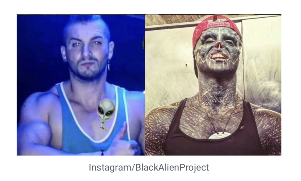 Man turns himself into a ‘black alien’, internet is amazed at his ...